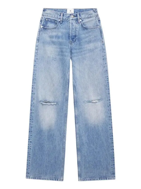 ANINE BING Hugh Distressed Jeans - Blue