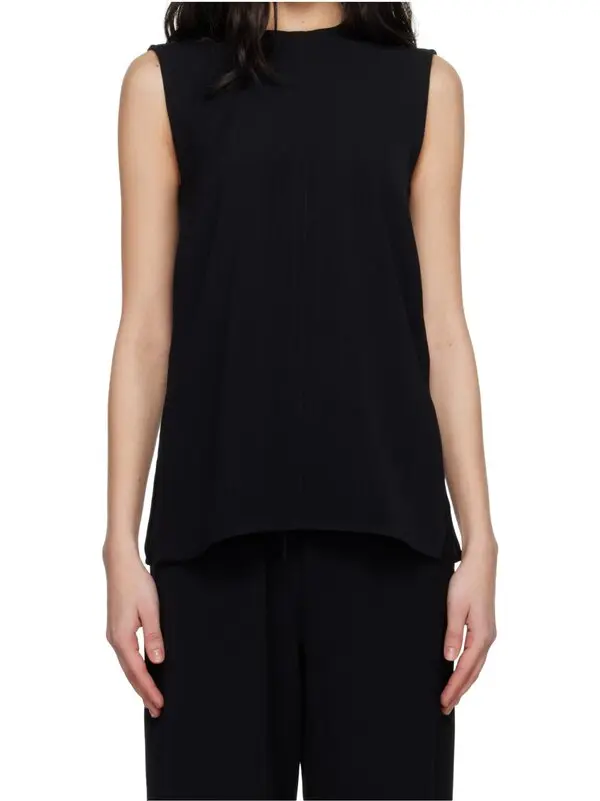 TOTEME Ribbed Knit Sleeveless Top - Black