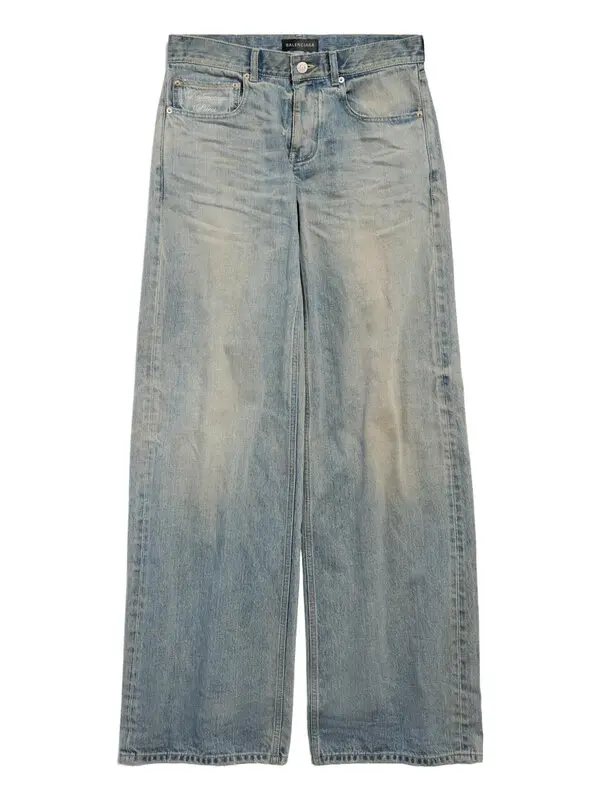 Balenciaga Wide-leg Baggy Jeans - Gray