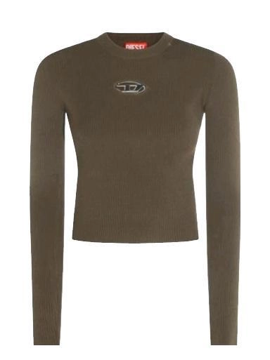 DIESEL® Oval D Ribbed-knit Top - Brown