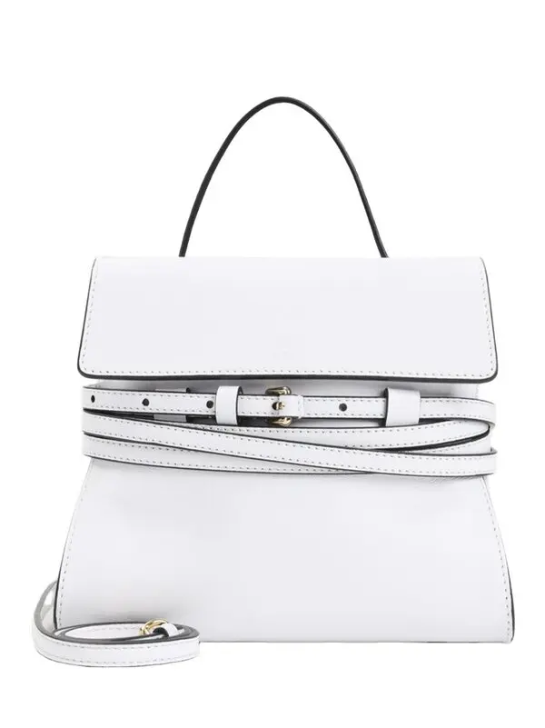Moschino Tie Me Logo Embossed Tote Bag - White