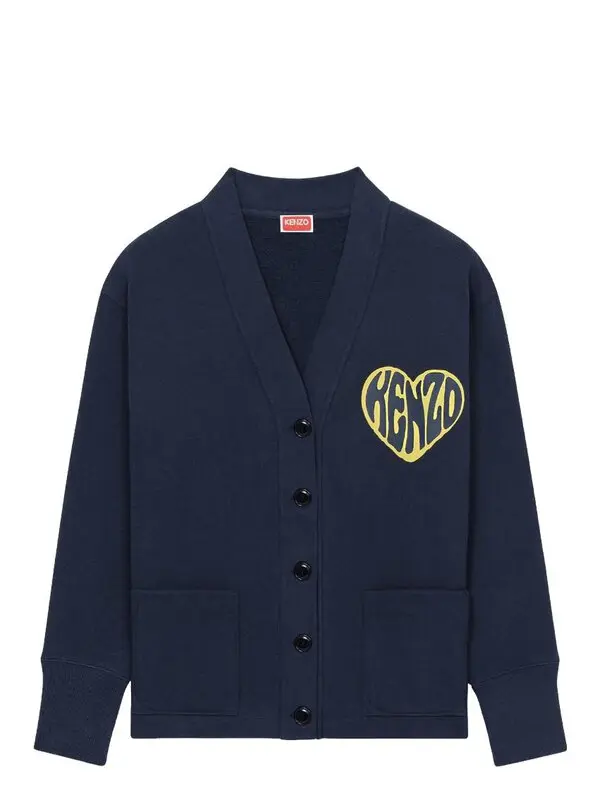 Kenzo Heart Cardigan Sweatshirt - Black