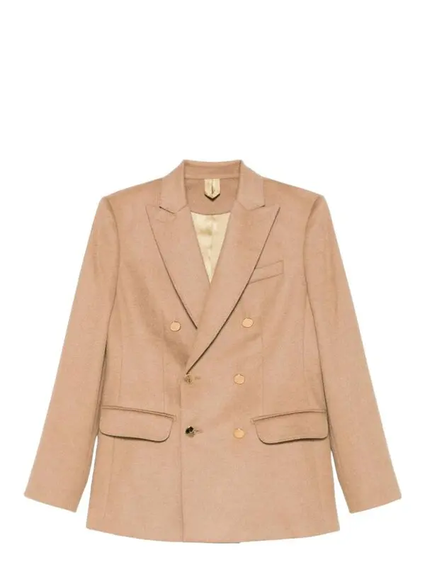Max Mara Long-sleeved Suit Jacket - Beige