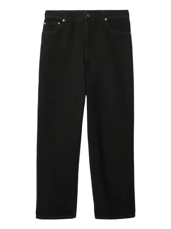 Burberry Logo Patch Straight-leg Jeans - Agate