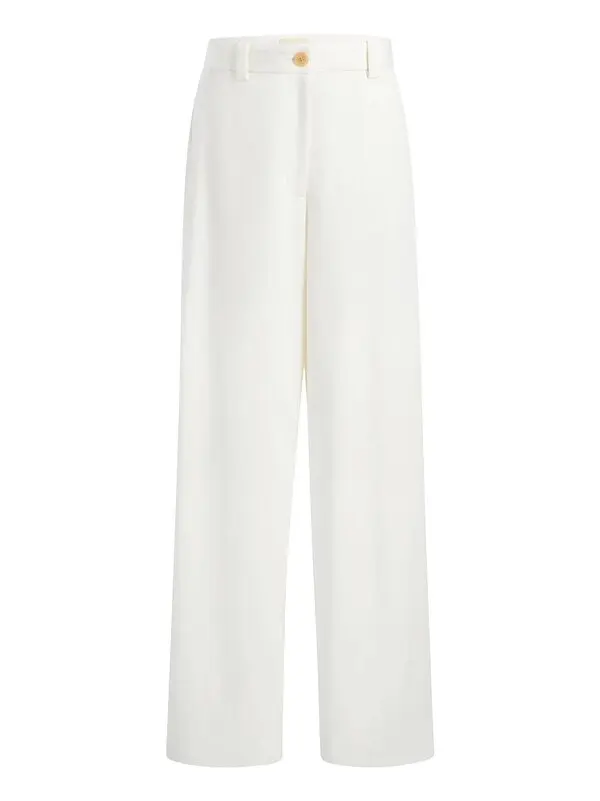Khaite Gari Straight-leg Trousers - Chalk