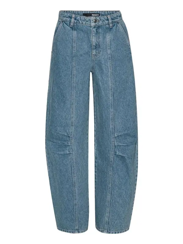 ROTATE BY BIRGER CHRISTENSEN Panelled Denim Trousers - Blue