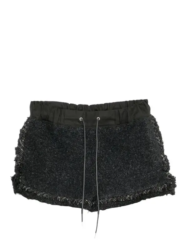 Sacai Drawstring Elastic Waist Shorts - Black