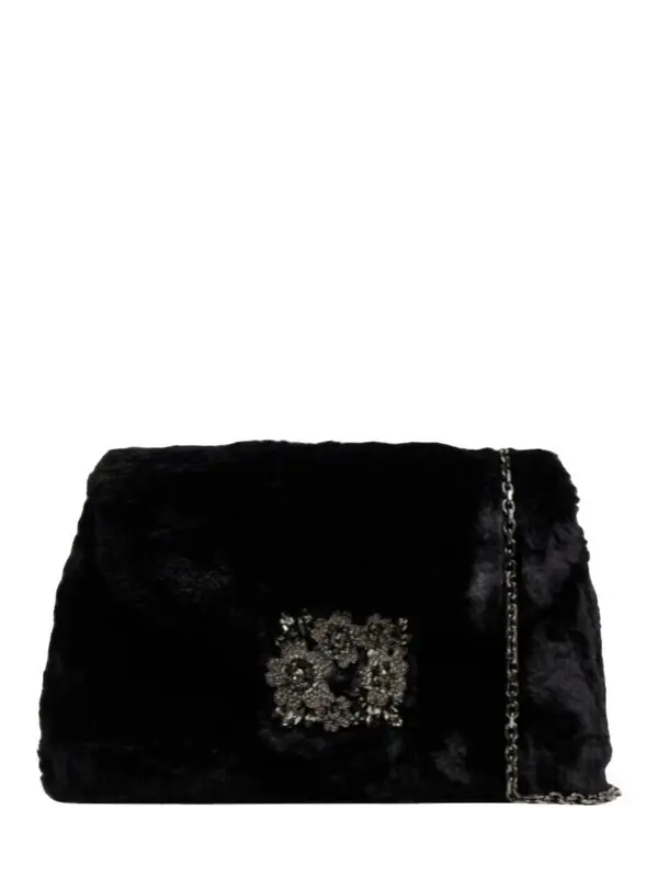 ROGER VIVIER Embellished Shoulder Bag - Black