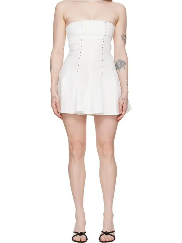Gimaguas White Williams Mini Dress - Nude