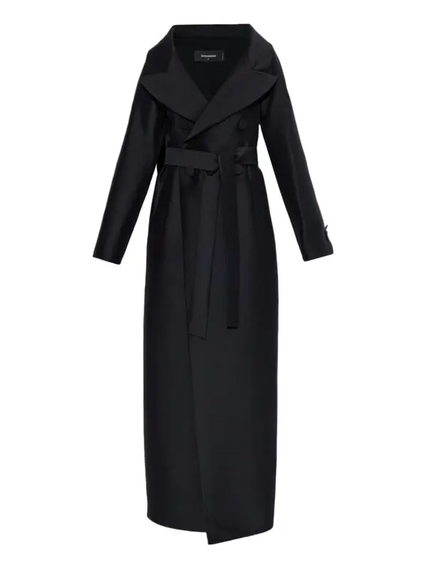 Dsquared2 Double-breasted Long Coat - Black