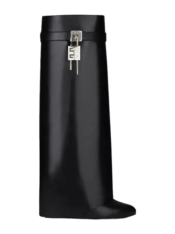 Givenchy Shark Lock Boots With Padlock Detailing - Black