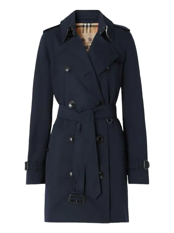 Burberry Short Kensington Heritage Trench Coat - Blue