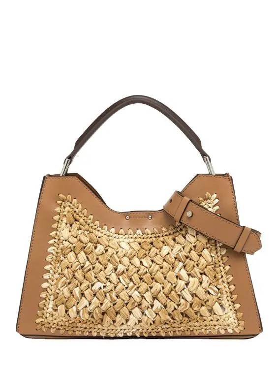 GIANNI CHIARINI Aurora Woven Shoulder Bag - Brown