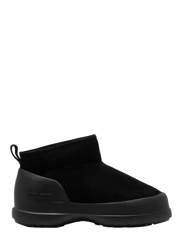 Moon Boot Luna Logo Debossed Slip-on Boots - Black