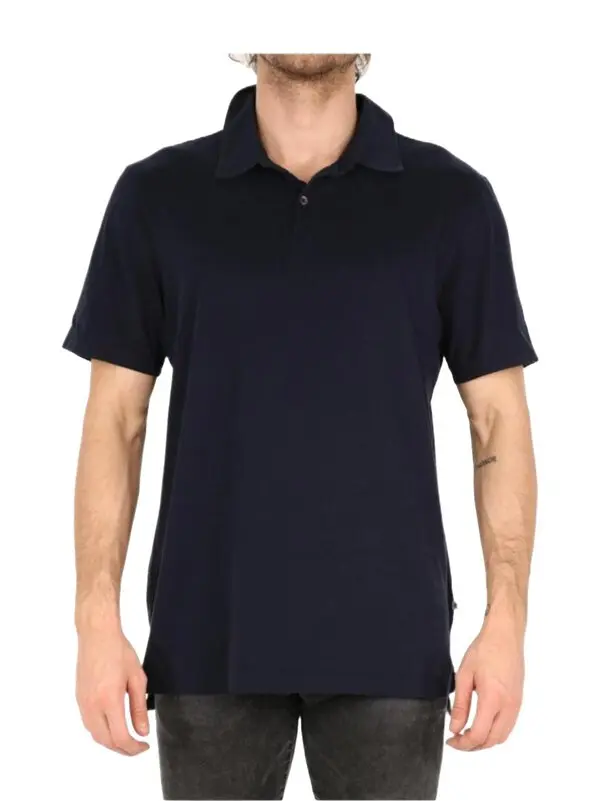 JAMES PERSE Button Detailed Short-sleeved Polo Shirt - Black
