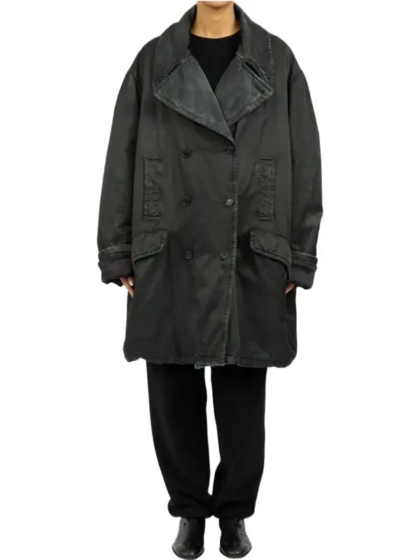 MAISON MARGIELA Double-breasted Coat - Washed Black