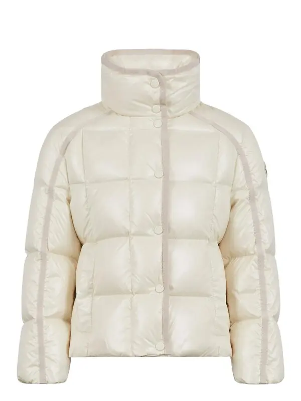 Moncler Selat Down Jacket With Stand Collar - Off White
