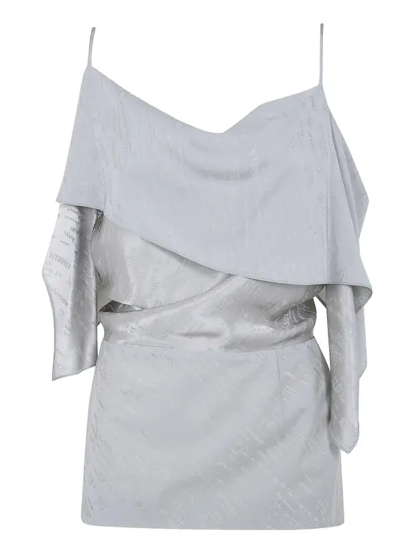 MAISON MARGIELA Folded Jacquard Top - Gray