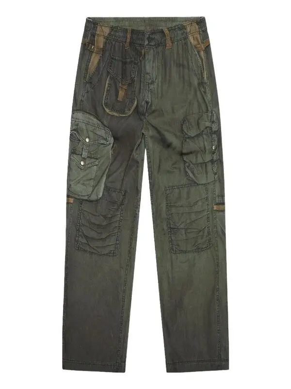 DIESEL® Straight-leg Printed Trousers - Black