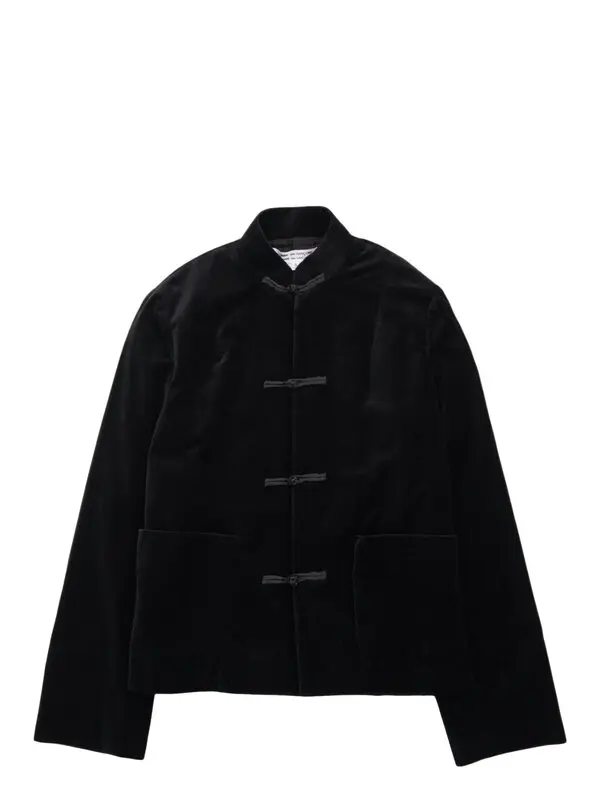 Comme Des Garçons Long Sleeve Casual Jacket With Japanese Knot Detail - Black