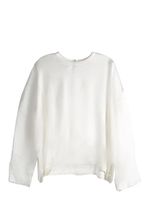 TOTEME Boxy Satin Top - White