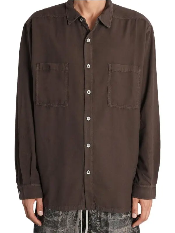 Rick Owens Strapped Shirt - Brown