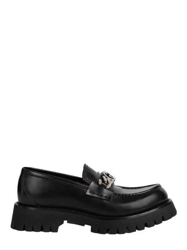 Gucci Gg Chain Embellished Platform Loafers - Black