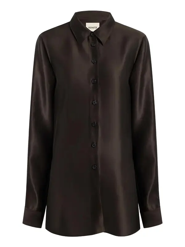 Khaite Auryn Long-sleeved Shirt - Bark