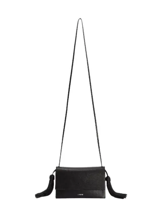 JIL SANDER Tassel Crossbody Bag - Black