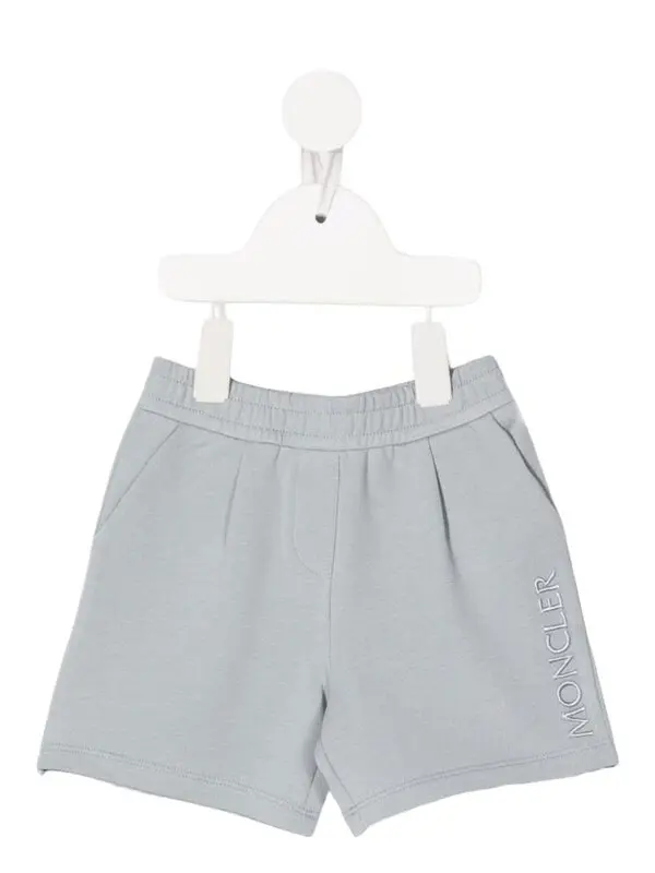 Moncler Embroidered Logo Sweatshorts - Light Gray