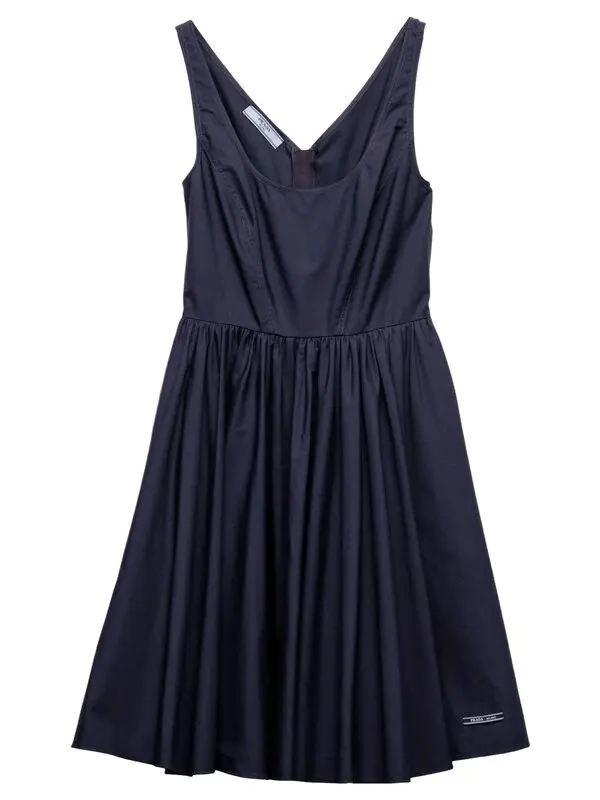 Prada Sleeveless Ruched Dress - Blue