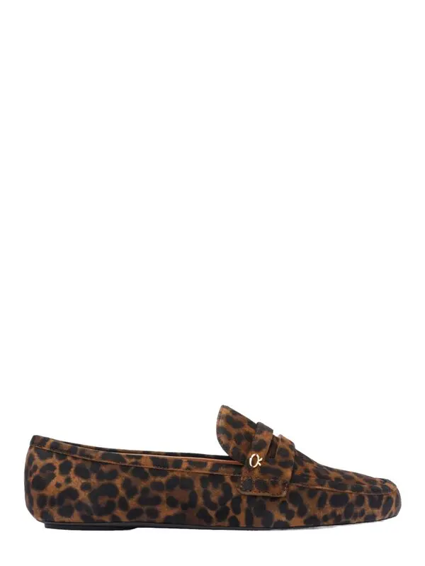 GIANVITO ROSSI Leopard Printed Loafers - Black