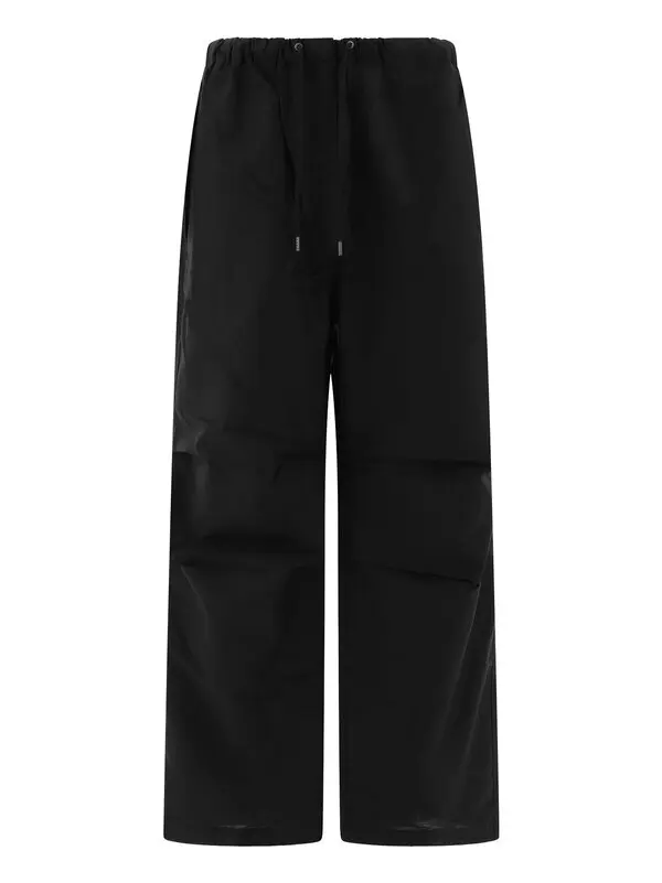 Acne Studios Mid-waisted Relaxed Fit Trousers - Black