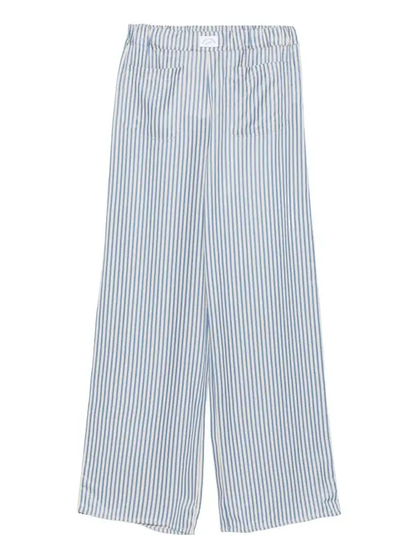 Maison Labiche Striped Wide-leg Pants - White