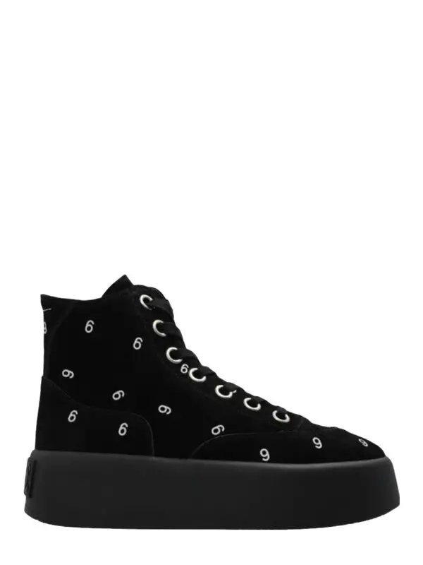 MAISON MARGIELA Logo High Top Sneakers - Black