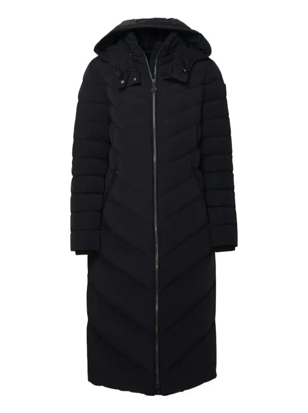 Moose Knuckles Hooded Quilted Parka Coat - Black