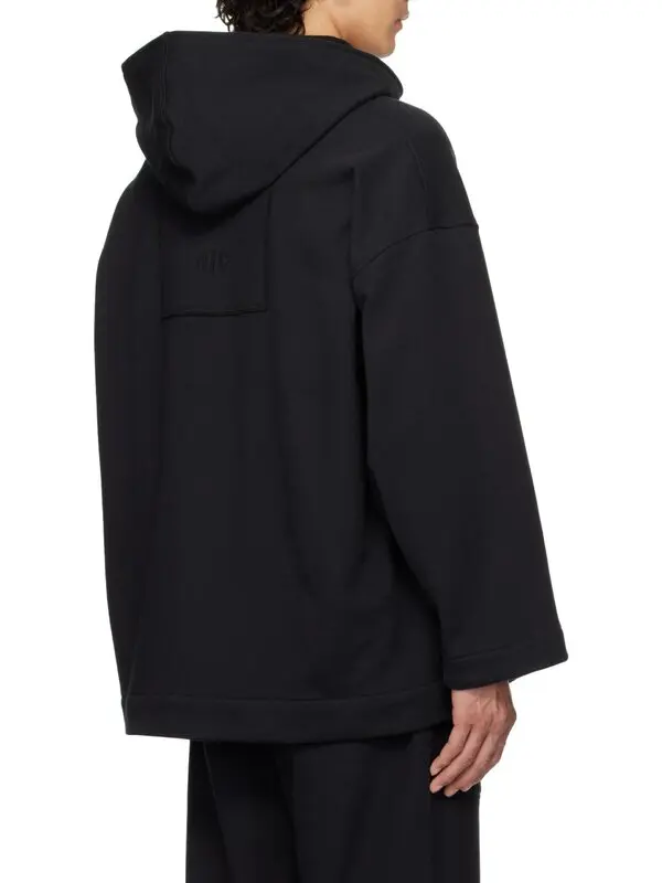 BODE Long Sleeve Zip Up Hoodie - Black