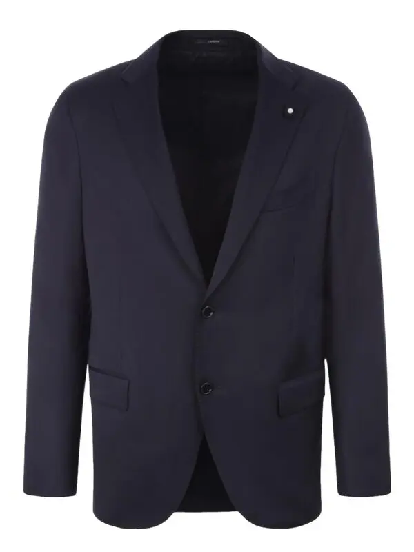 LARDINI Single-breasted Tailored Blazer - Black
