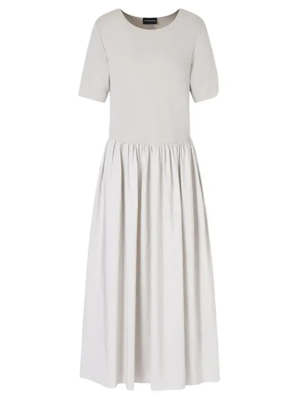 Emporio Armani Short Sleeve Midi Dress - Grey
