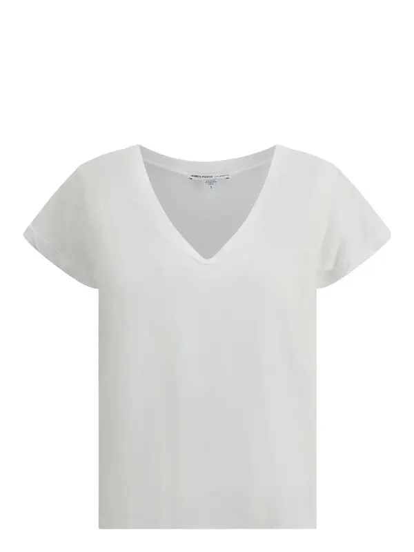 JAMES PERSE Crepe Jersey Oversized Short Sleeve Crew T-shirt - White