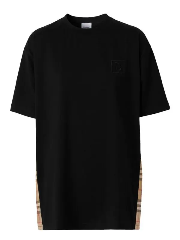Burberry B" Appliqué Short-sleeve T-shirt - Black