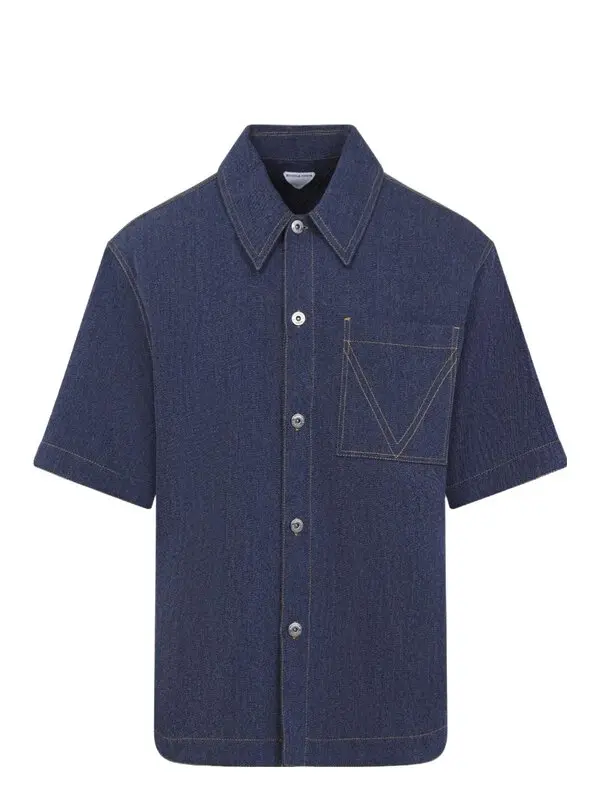 Bottega Veneta Short-sleeved Shirt - Blue