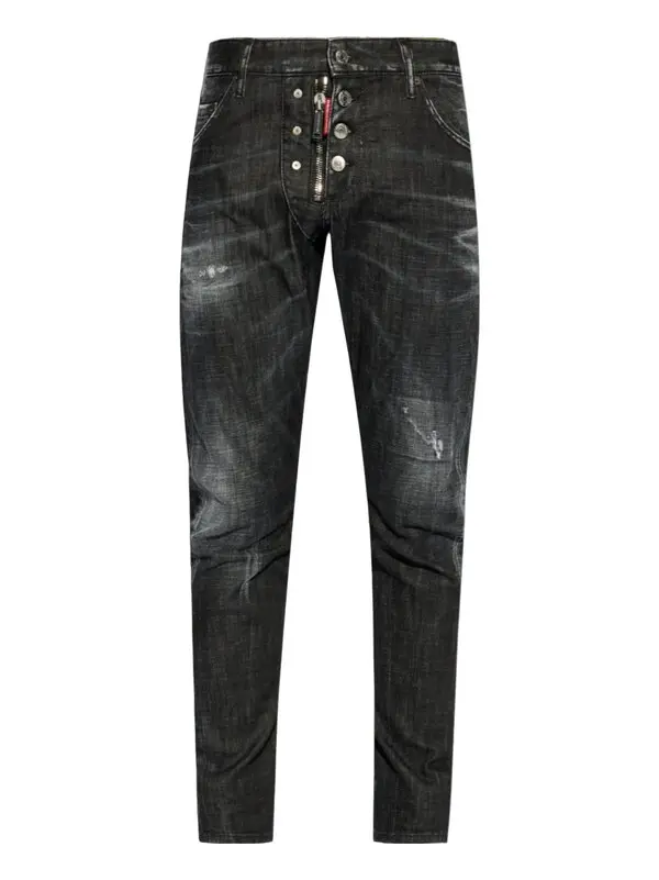 Dsquared2 Distressed Slim-fit Jeans - Black