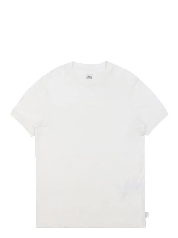 Emporio Armani Open-necked Black Shirt - White