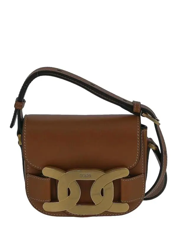 TOD'S Maxi Chain Mini Crossbody Bag - Brown