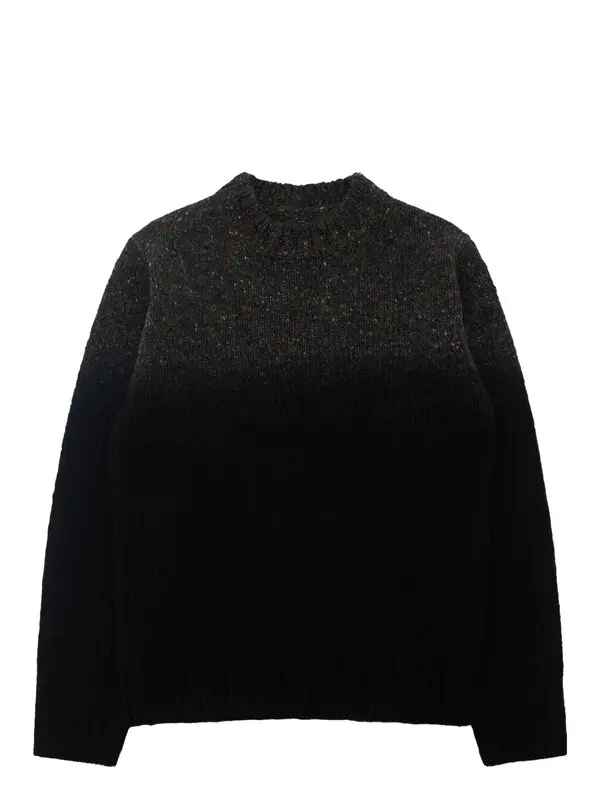Sacai Garment Dye Wool Knit Sweater - Black/gray