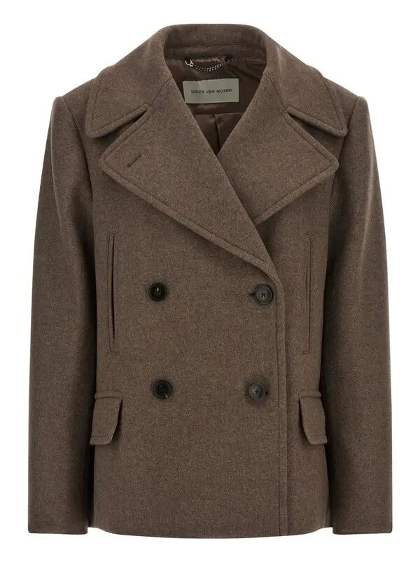 Dries Van Noten Vafel Coat - Grey
