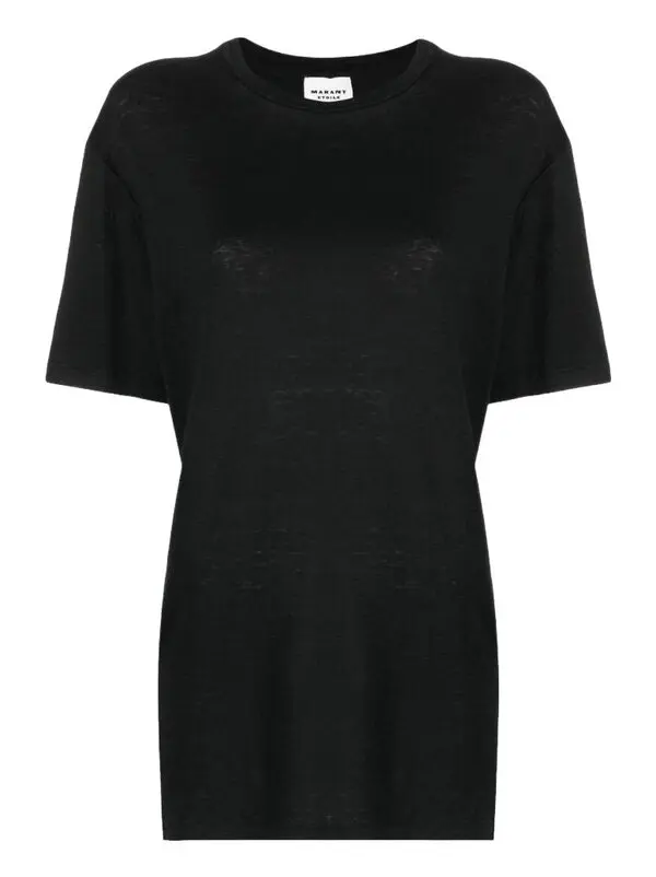Isabel Marant Étoile Linen Crew-neck T-shirt - Black