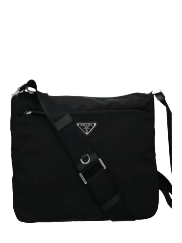 Prada Logo Shoulder Bag - Black