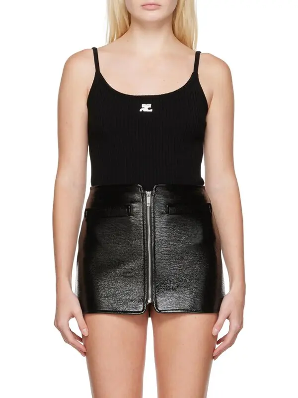 COURREGES Logo Sling Vest - Black
